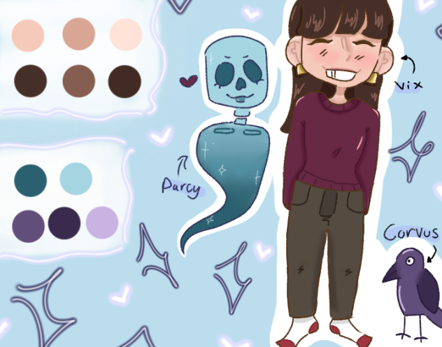 Vix, Darcy, and corvus ref - ibisPaint