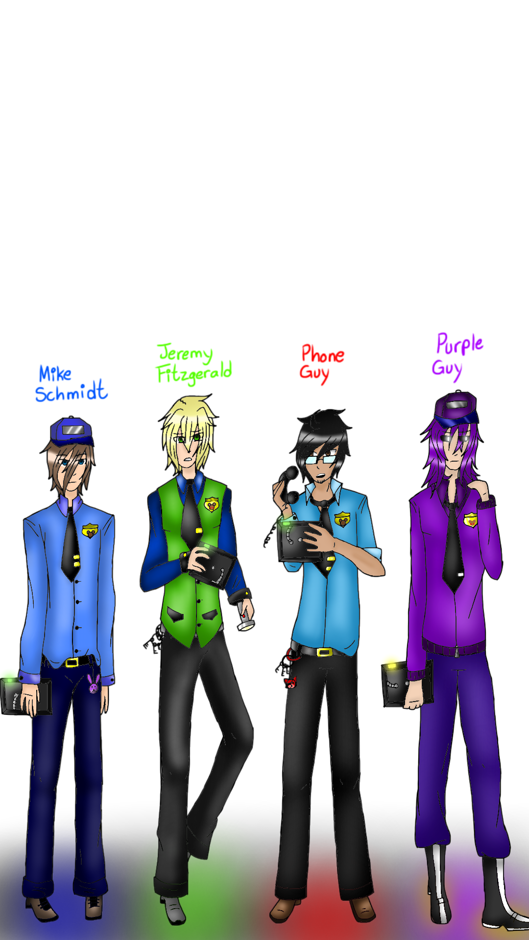 fnaf 1 and 2 security guards - ibisPaint
