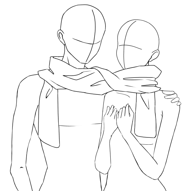 Couple (sharing scarf) - ibisPaint