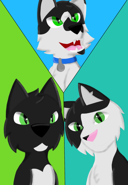 Trouble, Patches and Todd - ibisPaint