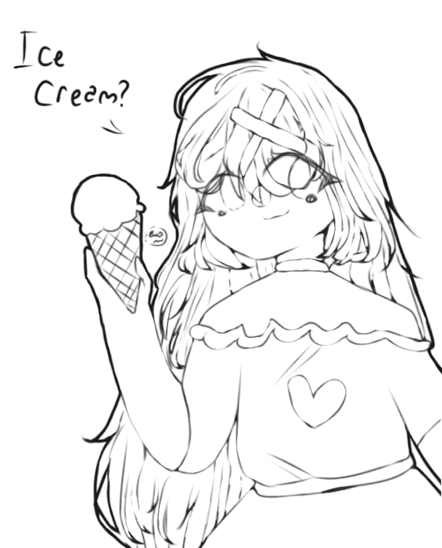Ice Cream Lineart - ibisPaint