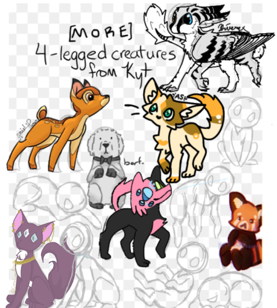Four legged creatures collab - ibisPaint