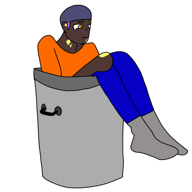 Elliot in a garbage can - ibisPaint