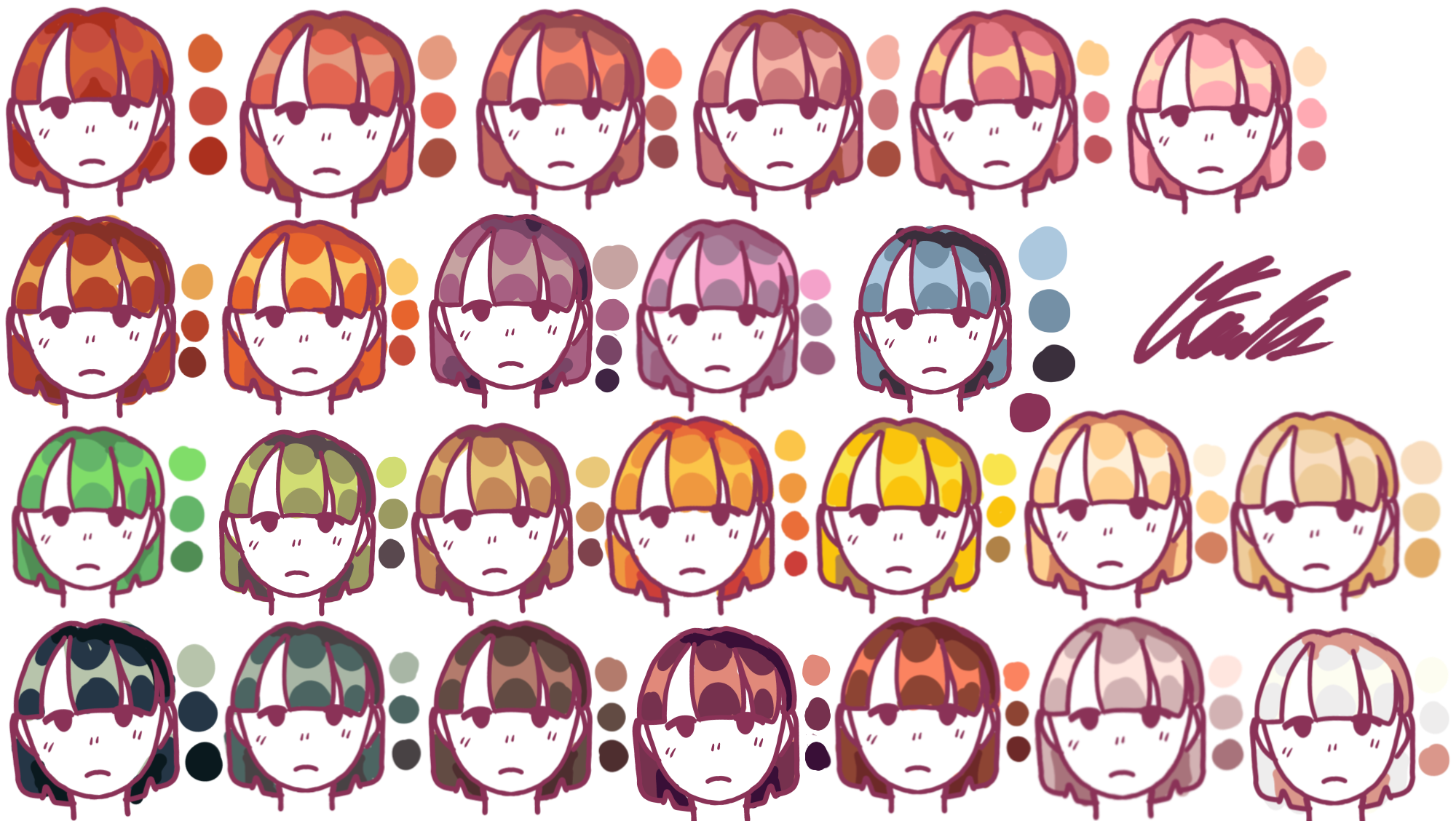 Hair colors - ibisPaint