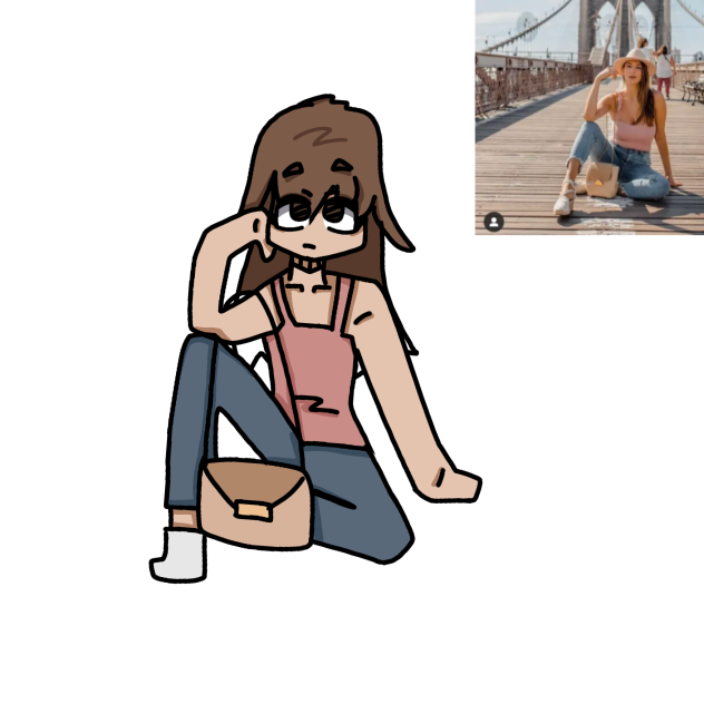 Girl sitting - ibisPaint