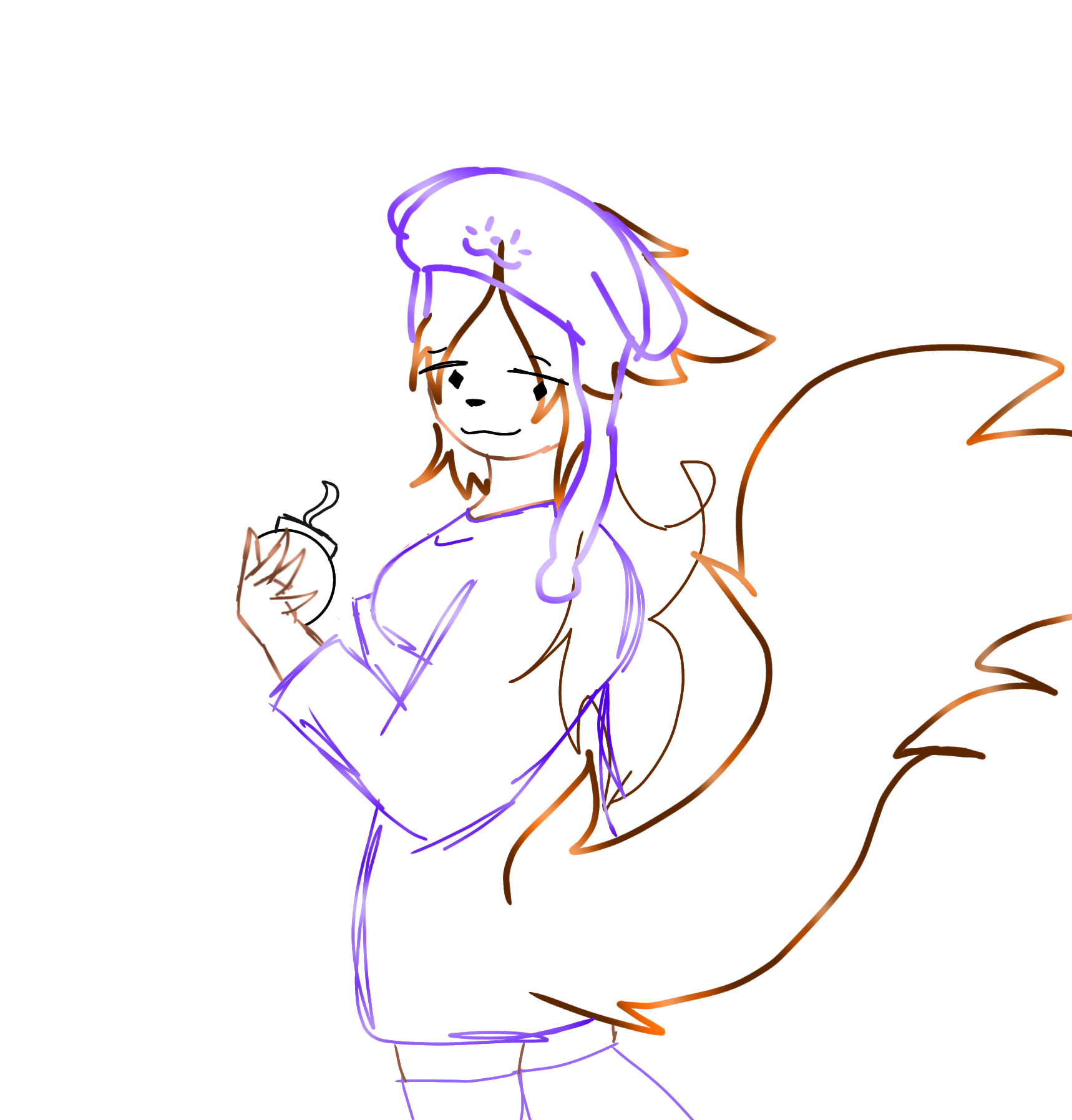 girl with a bomb - ibisPaint