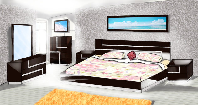luxurious bedroom - ibisPaint