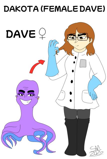 Dave or Dr. Octavius Brine Genderbend - ibisPaint