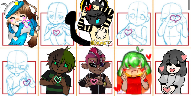 hearts collaboration - ibisPaint