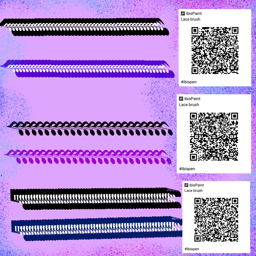 Lace brushes～(￣ ￣～)(～￣ ￣)～ - ibisPaint