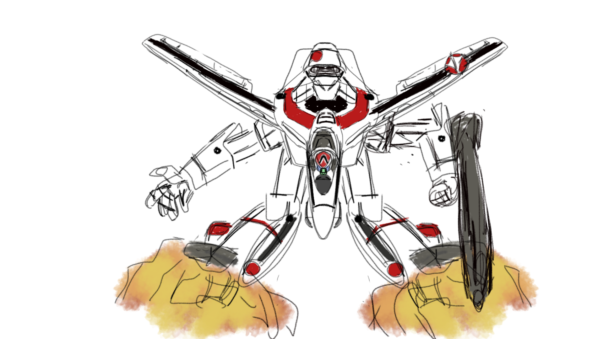 robotech gerwalk vf-1A ikaru hiciko - ibisPaint