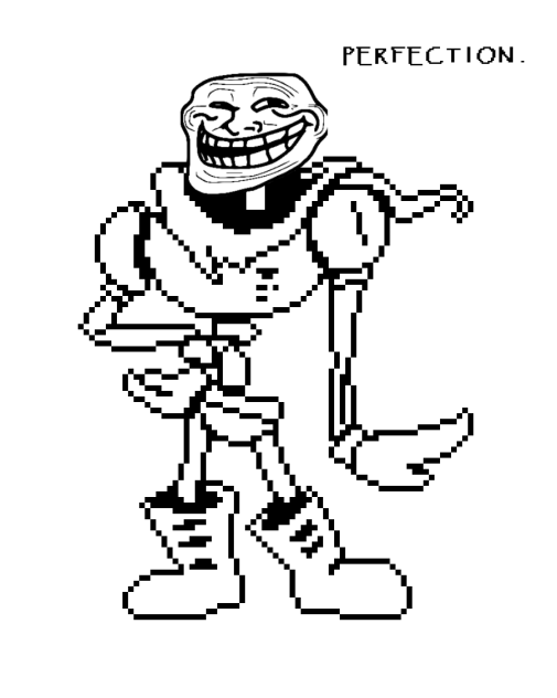 Trollface Papyrus lol - ibisPaint