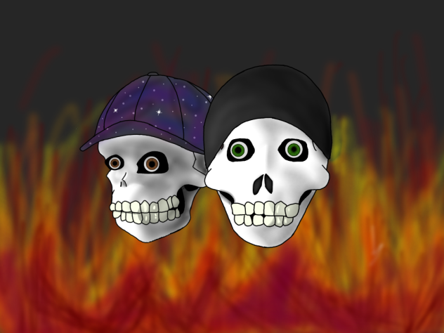 Two Skulls - ibisPaint
