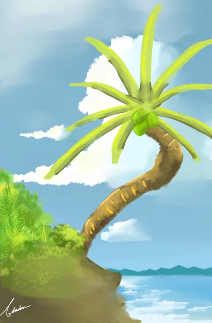 coconut tree - ibisPaint