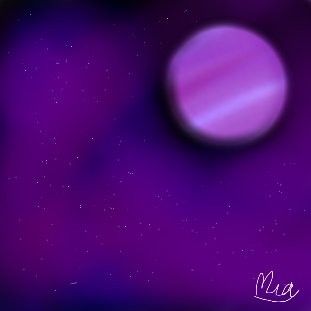 purple and pink planet - ibisPaint