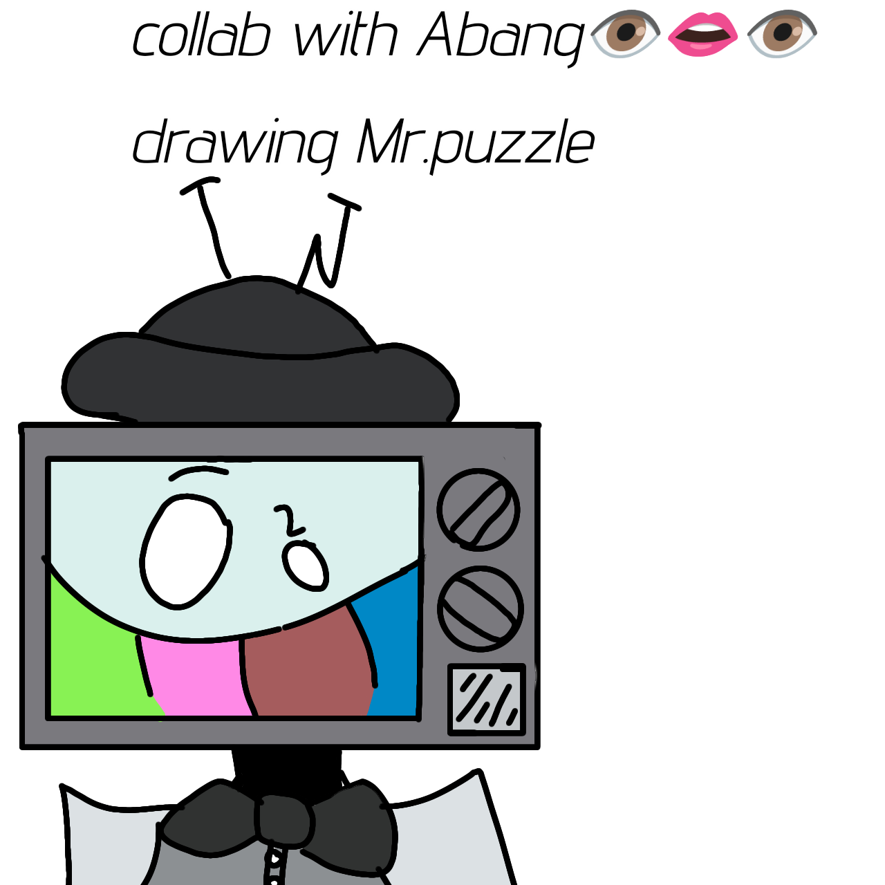 collab with Abang gambar mr.puzzle - ibisPaint
