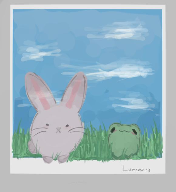 Bunny and frog - ibisPaint