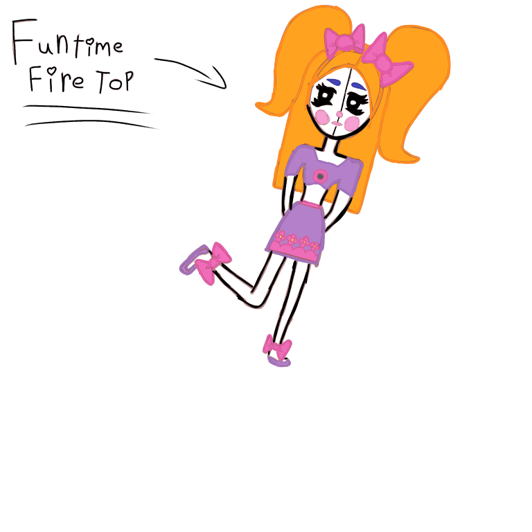 Fnaf sl oc Funtime Fire Top - ibisPaint