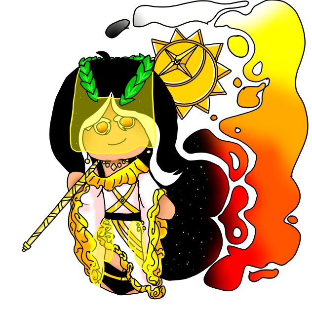 Moonlight cookie costume solar eclipse - ibisPaint