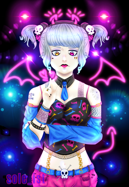 Neon Goth Girl - ibisPaint