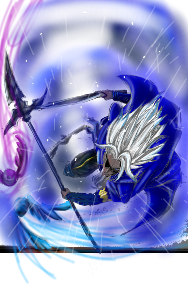 puzzle and dragons fan art blue odin - ibisPaint
