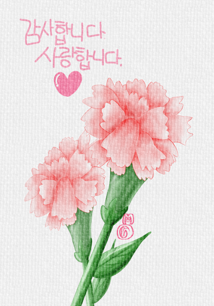 🌷어버이날 카네이션 🌷 Parents' Day carnation🌷 - ibisPaint