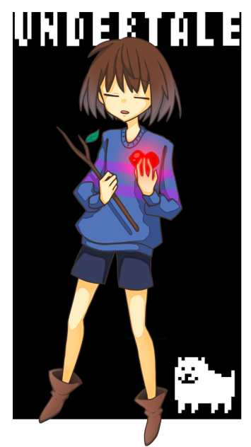 UNDERTALE Frisk (& dog) - ibisPaint