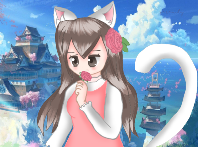 holding a rose - ibisPaint