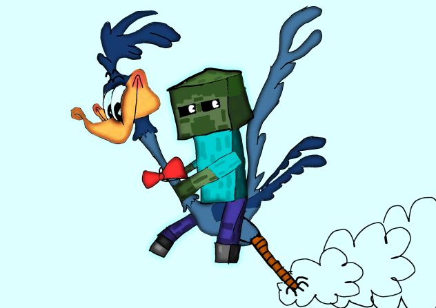 LOONEY JOCKEY (minecraft movie fanart) - ibisPaint