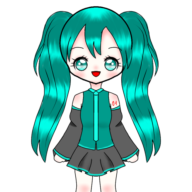 Miku Hatsune chibi - ibisPaint