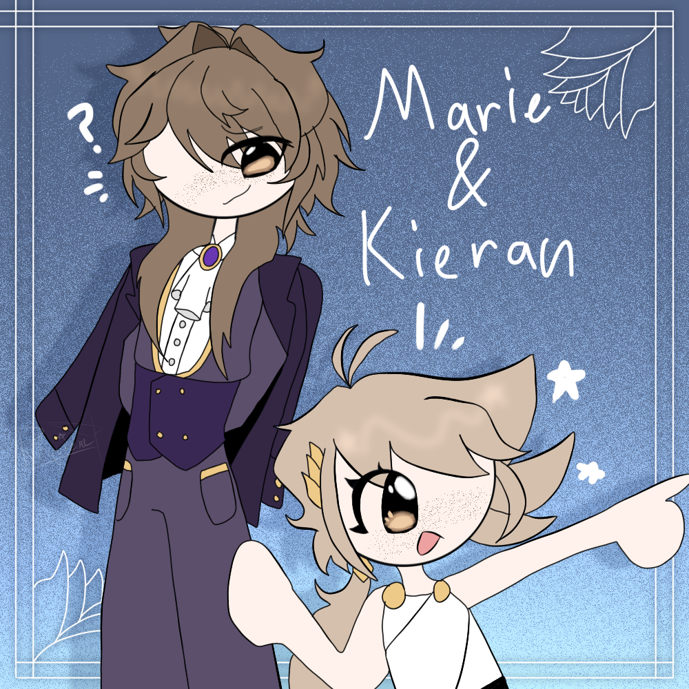 Marie and her brother Kieran - ibisPaint