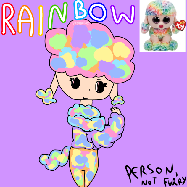 Turning Beanie Boos Into People- Rainbow - ibisPaint