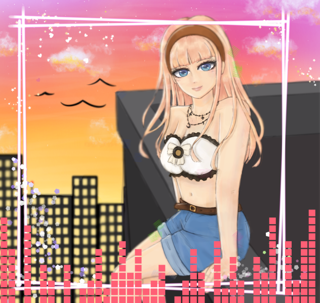 Retro pop girl - ibisPaint