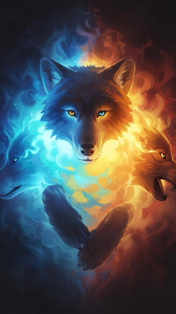 Fire wolf - ibisPaint