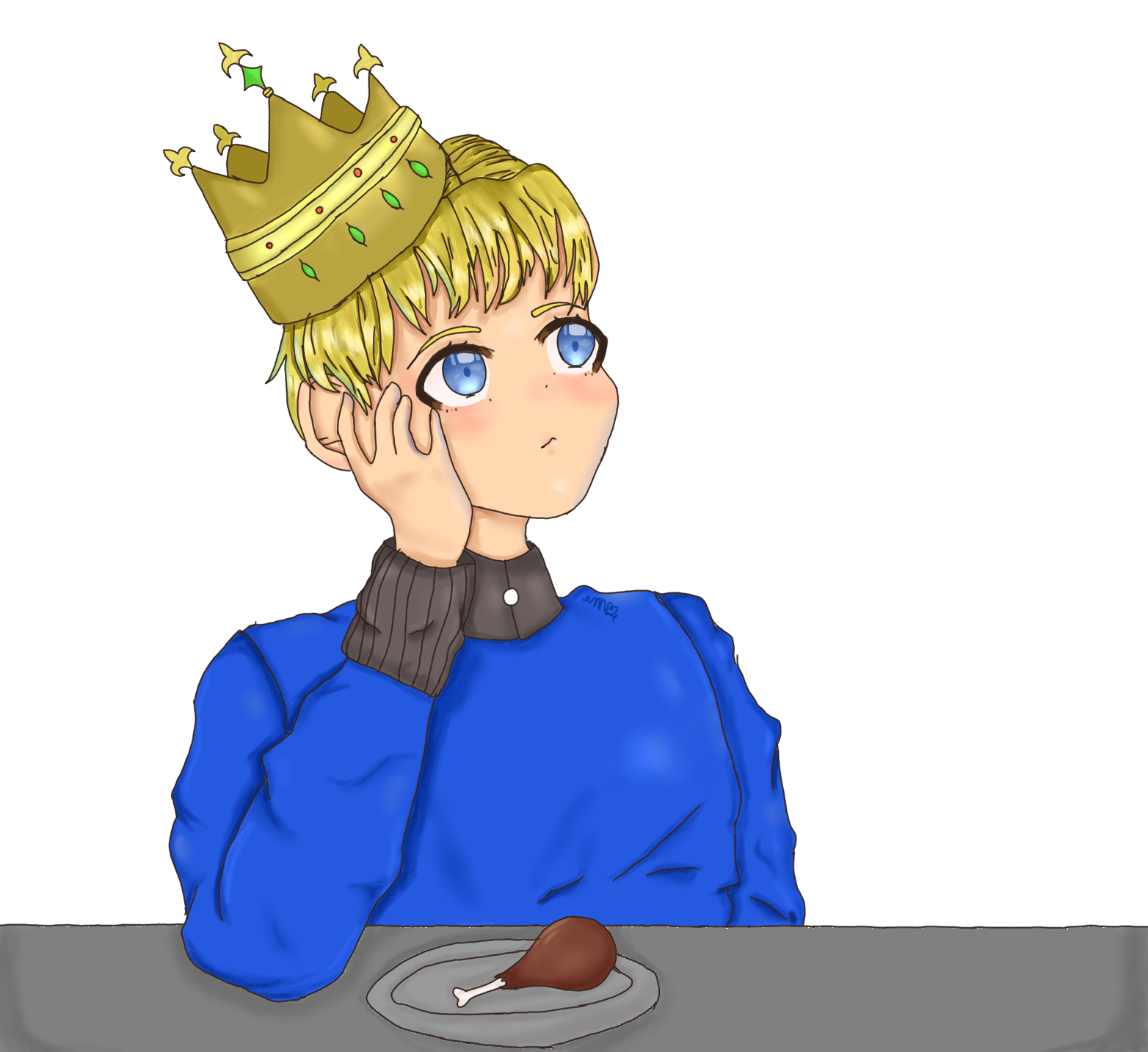 Unhappy King (redraw) - ibisPaint