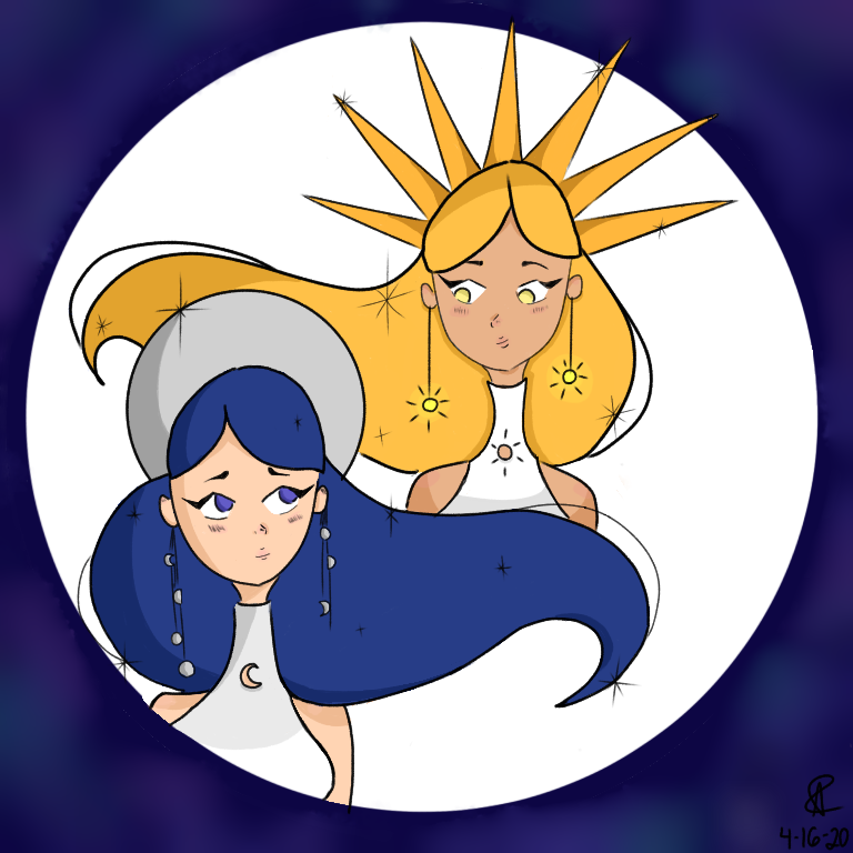 Sun and Moon Sisters - ibisPaint