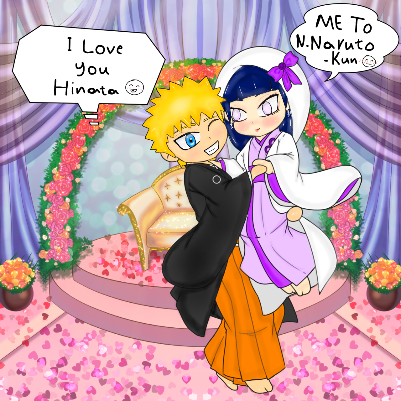 NARUTO × HINATA 🧡💜 - ibisPaint