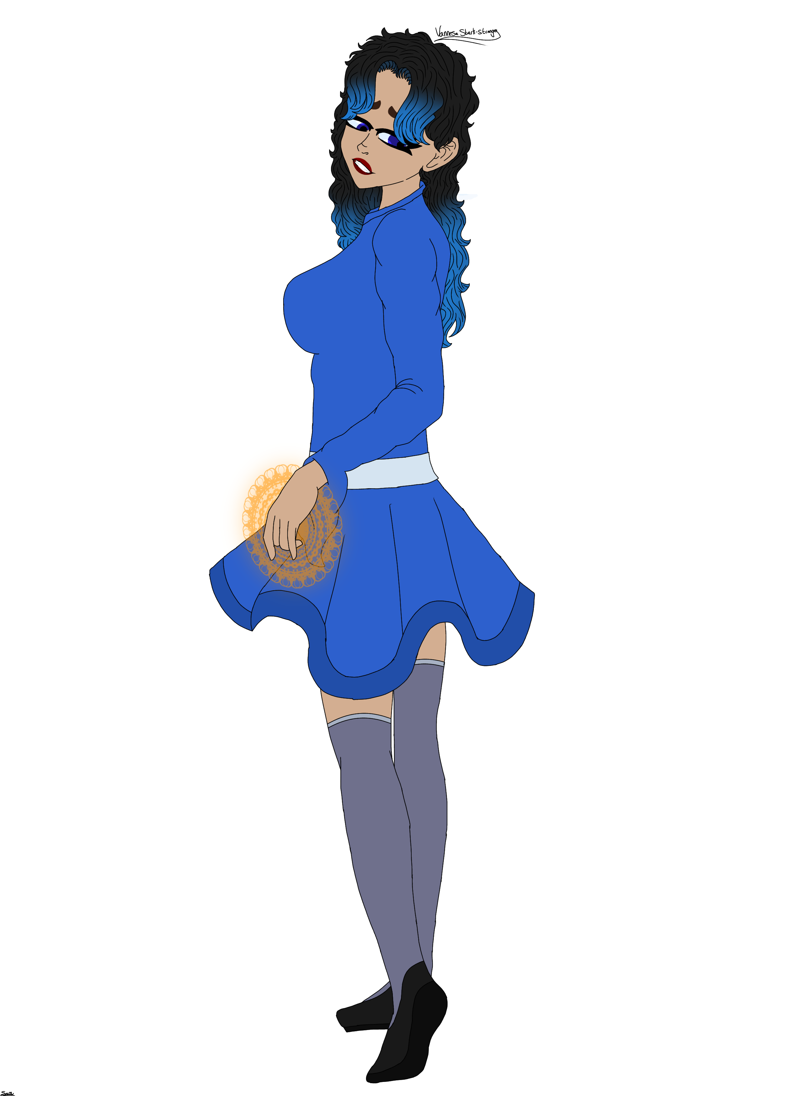 Vanessa in a dress - ibisPaint