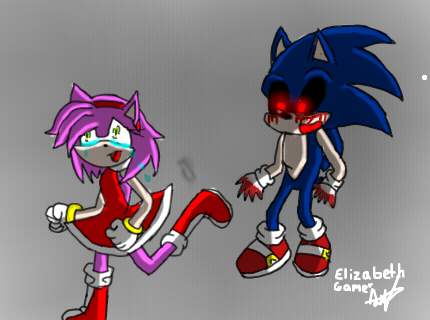 sonic exe and amy rose-ibispaint - ibisPaint