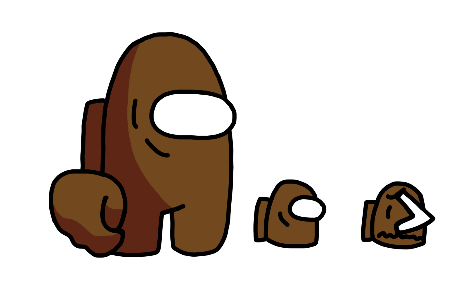 Brown Crewmate turning into an Imposter - ibisPaint