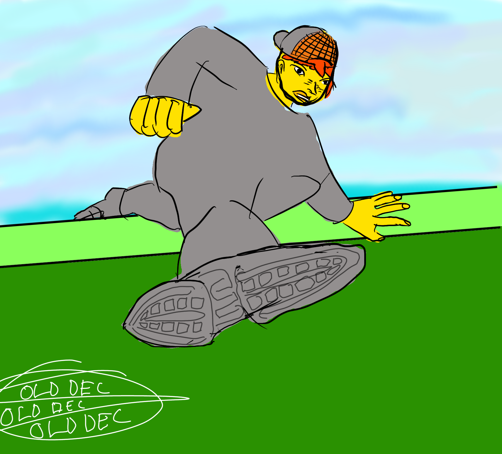 Parkour kick - ibisPaint