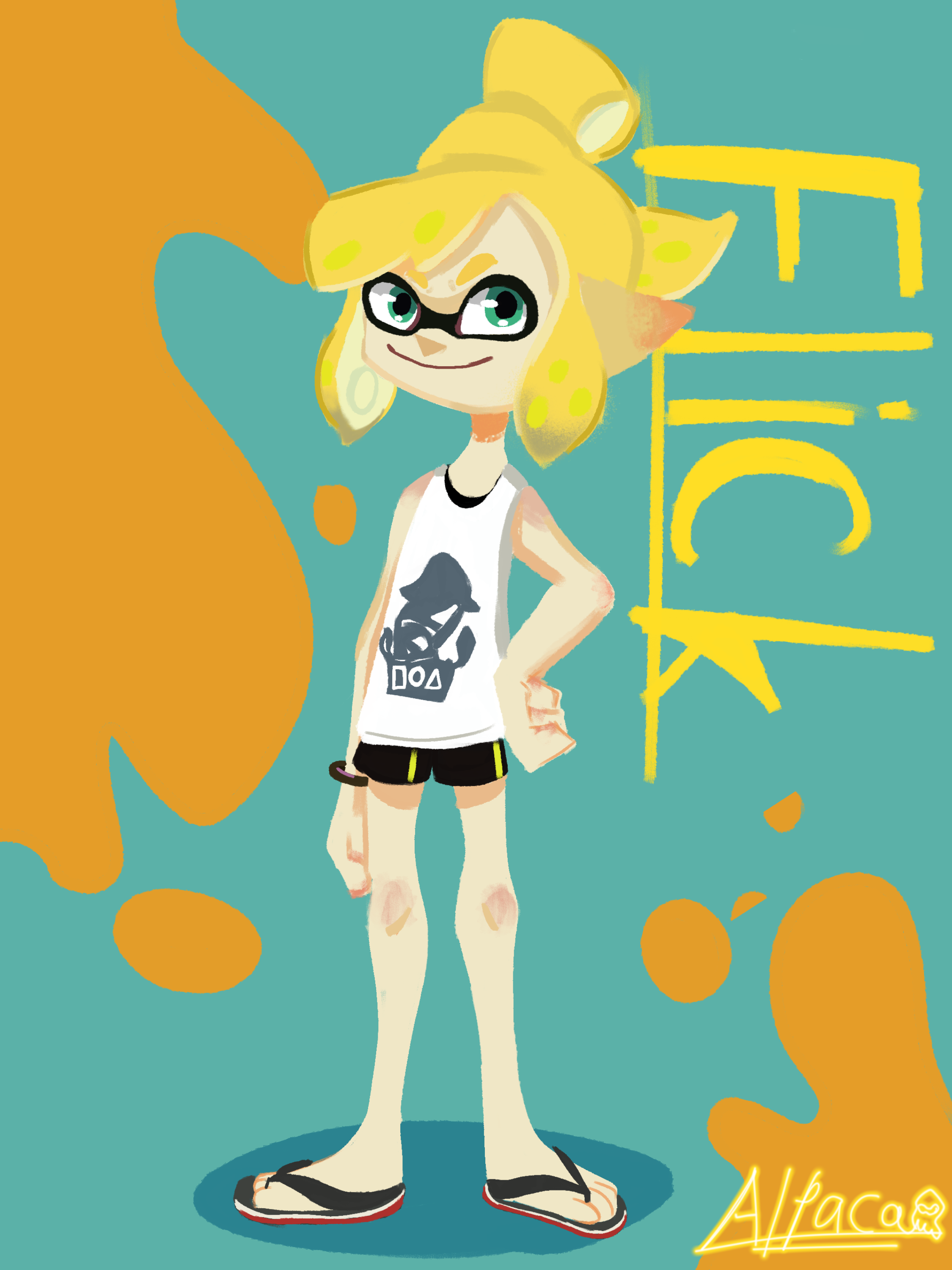 My Splatoon oc in the Splatoon artstyle - ibisPaint