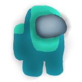 among us cyan 3d - ibisPaint