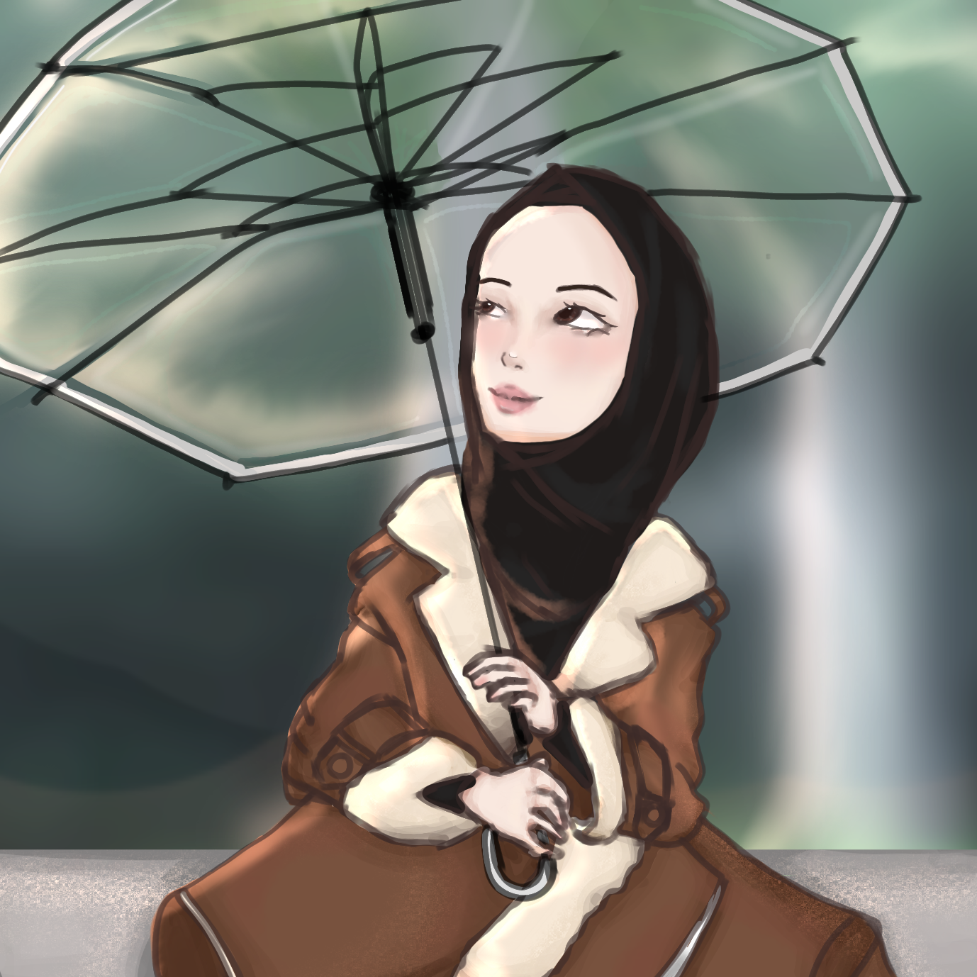 yeah a clear umbrella - ibisPaint
