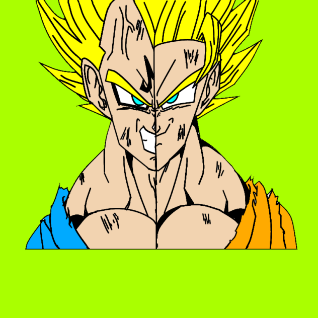 majin vegeta and goku - ibisPaint