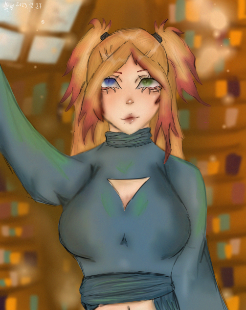 At the library - ibisPaint