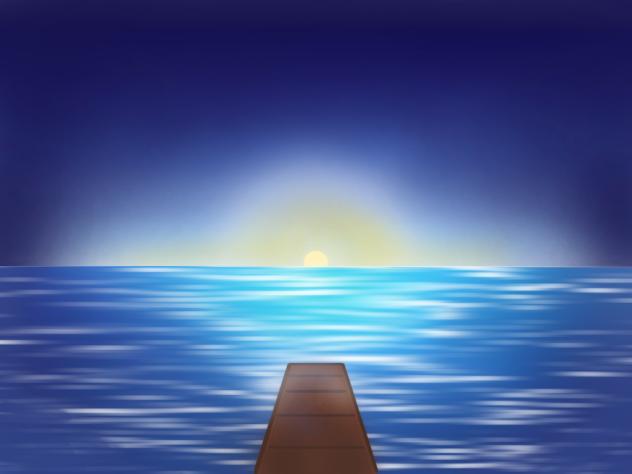 Sea sunset - ibisPaint