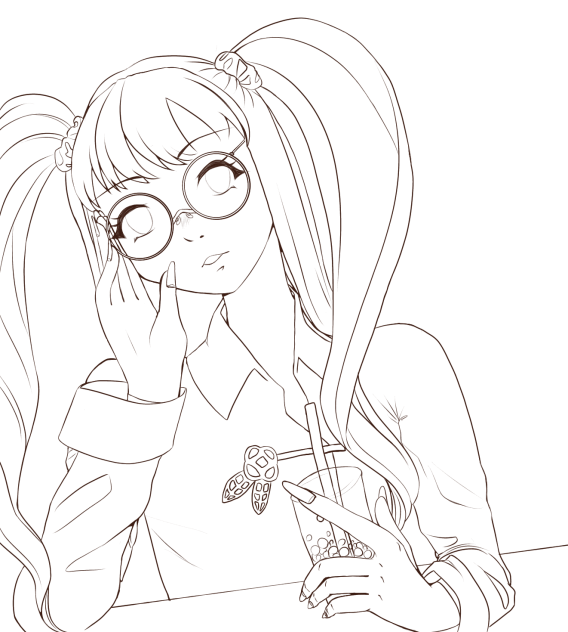 Boba tea and VV - ibisPaint