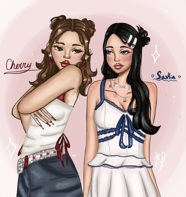 Cherry and Saskia - ibisPaint