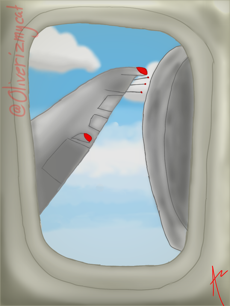 Drawn on a plane - ibisPaint